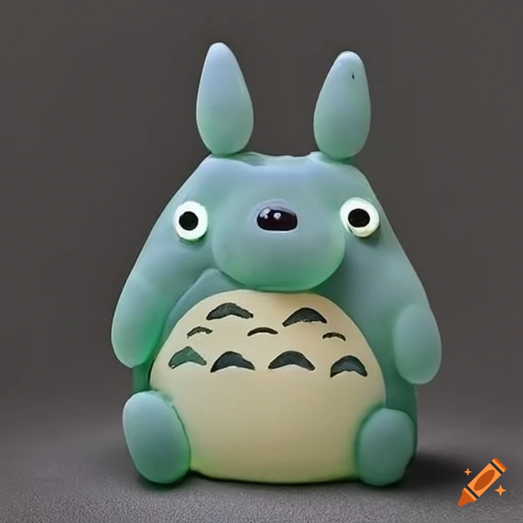 Totoro made of translucent slime on Craiyon