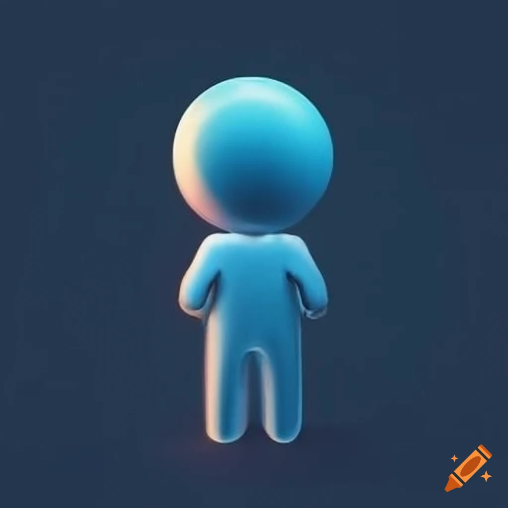 Pictogram representing a man with transparent background on Craiyon