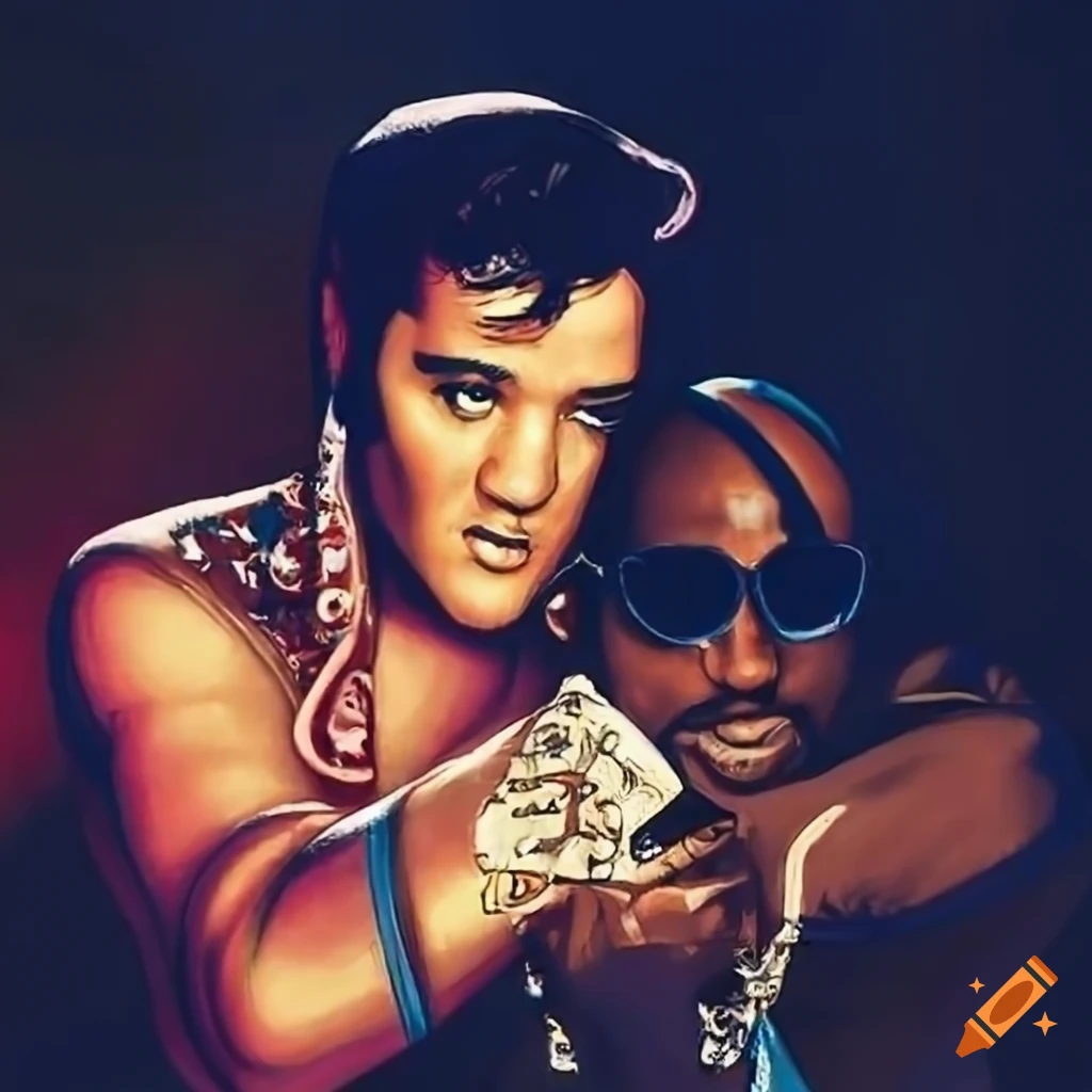 Elvis and 2pac on Craiyon