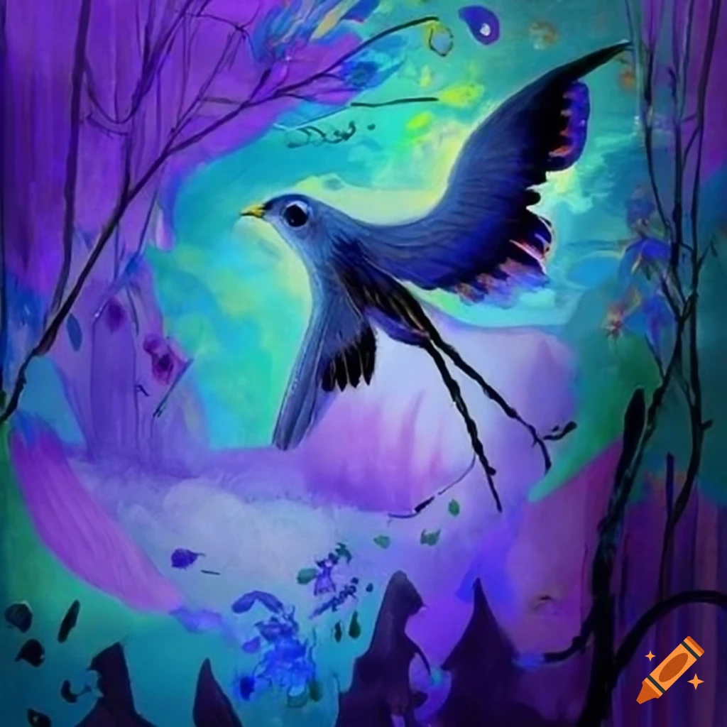 Abstract blue art in a mysterious and lonely setting on Craiyon