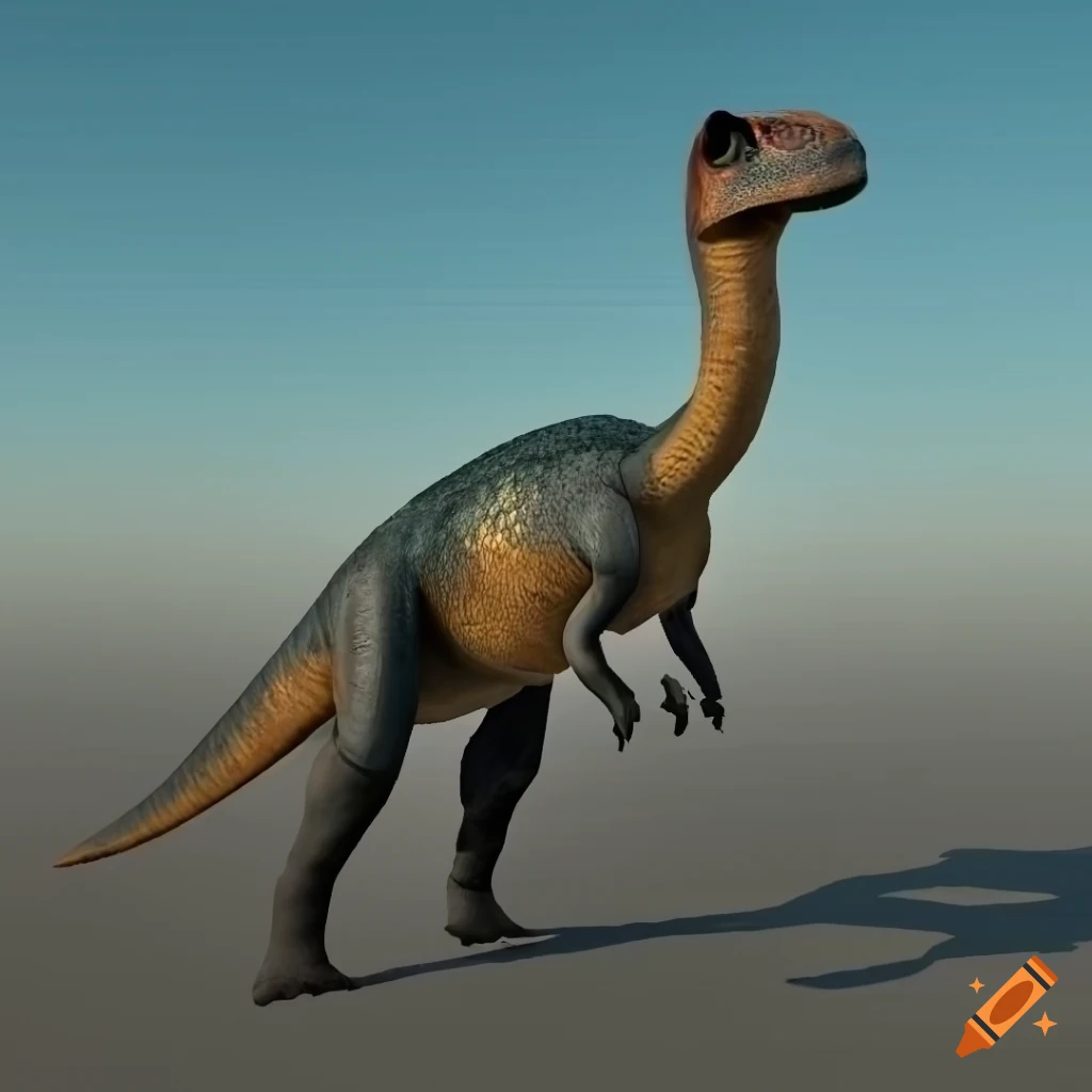 Hefty Hadrosaurus dinosaur in its natural prehistoric environment ...