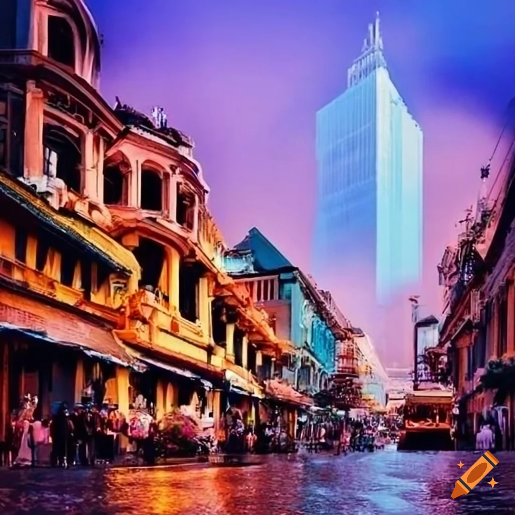 Vibrant urban scene in ho chi minh city on Craiyon