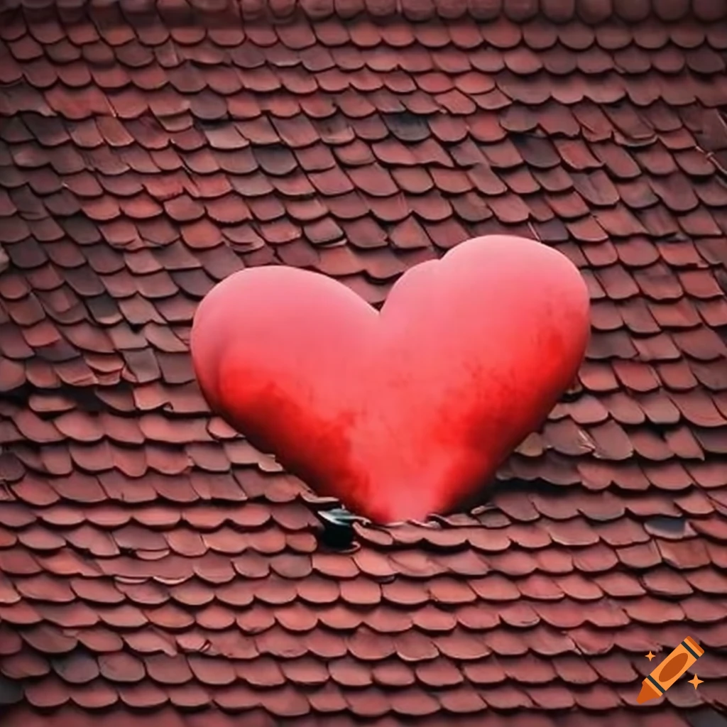 Heart symbol on a roof on Craiyon