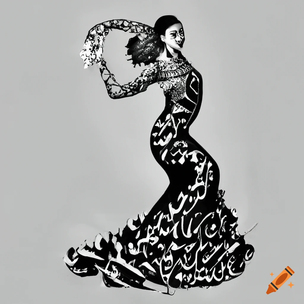 Traditional arabic flamenco performance on Craiyon