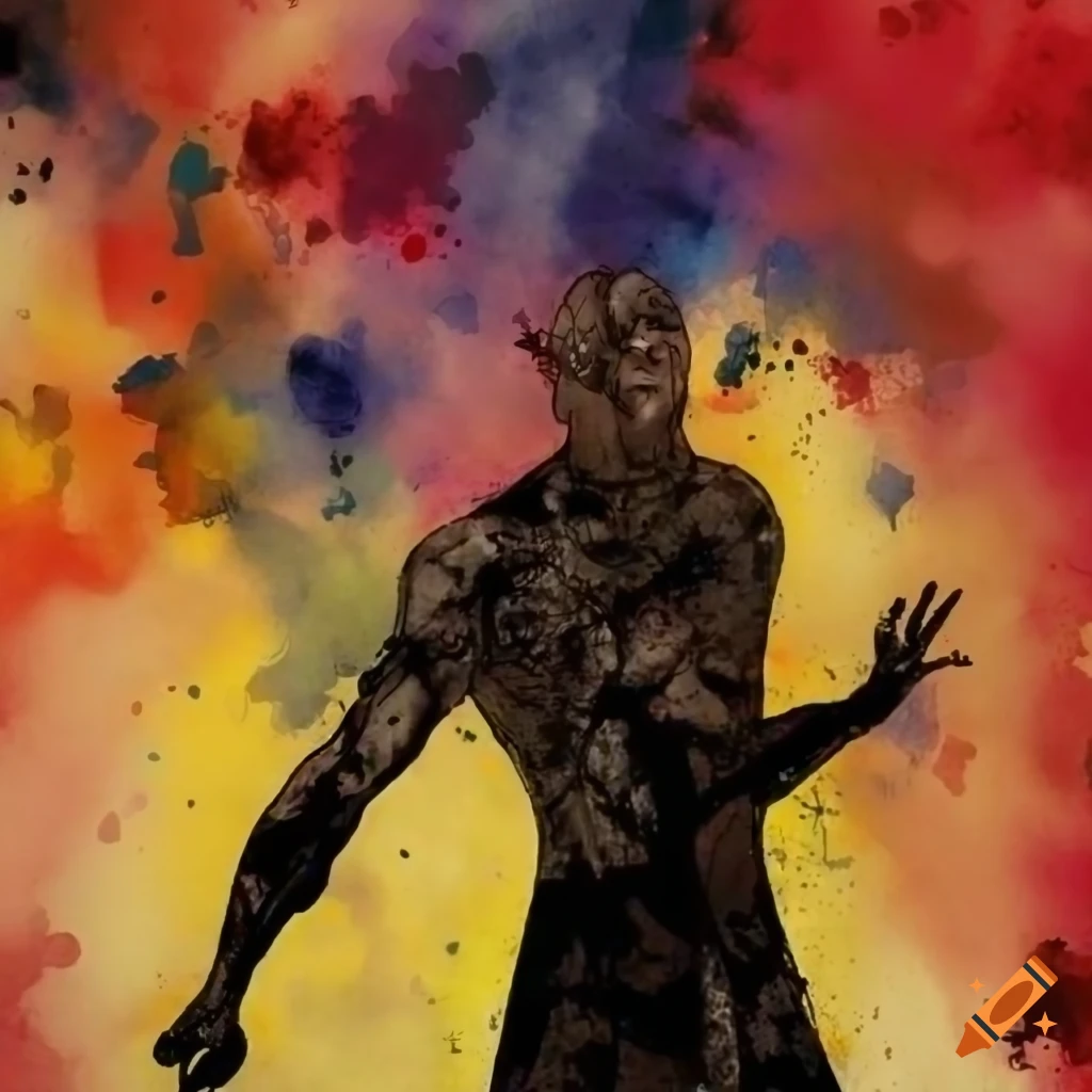 Dynamic action poses of fantastic heroes in a graphic novel style on ...