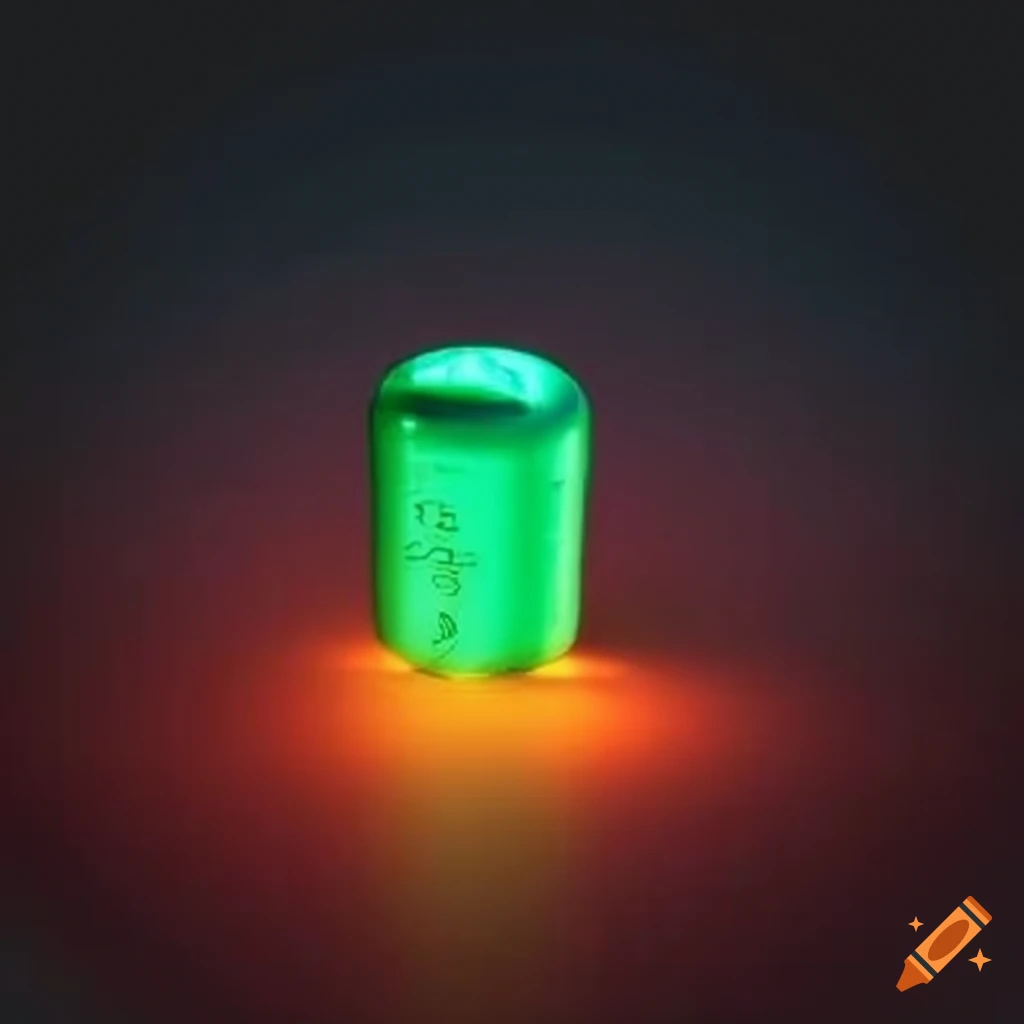 Brightly glowing capacitor in an electrical circuit on Craiyon