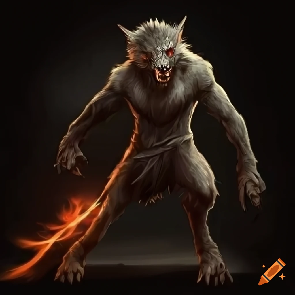Fantasy werewolf rogue on Craiyon