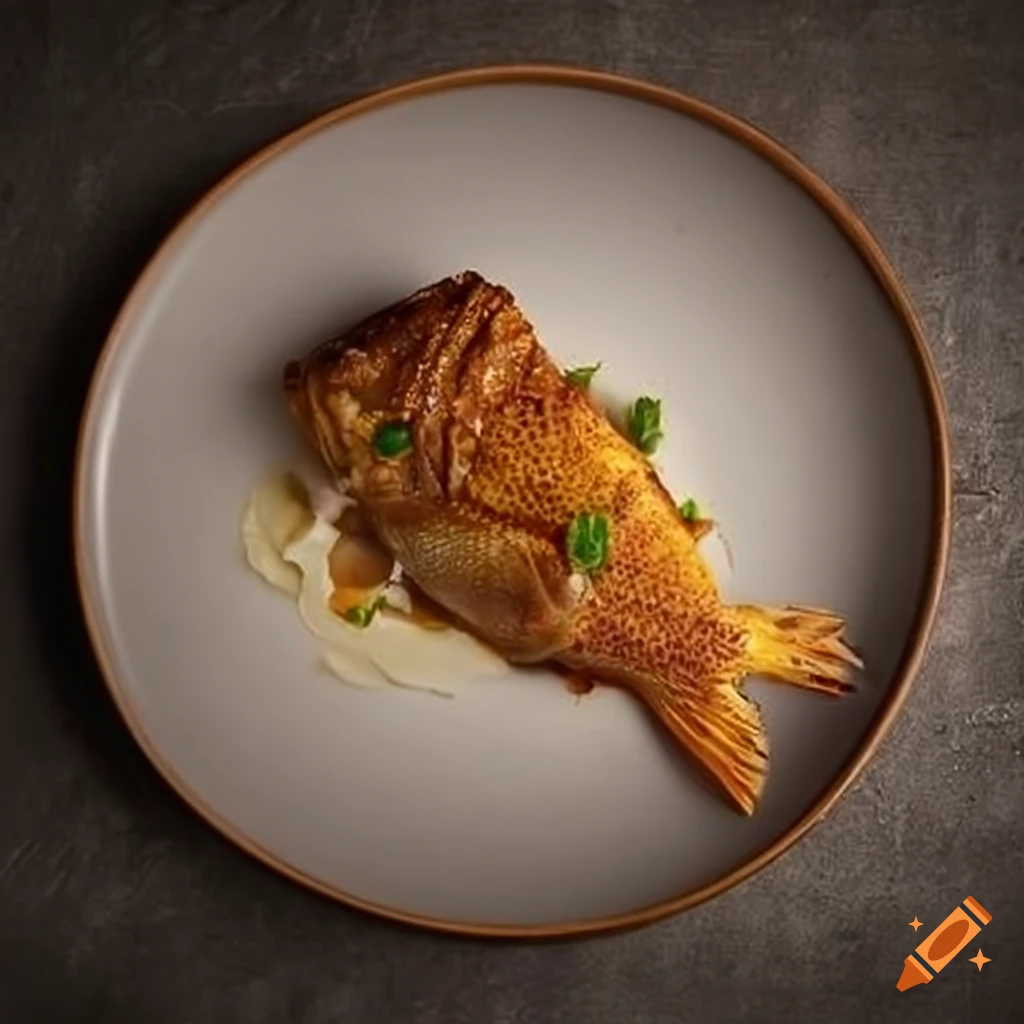 Crispy caramelized snapper dish on Craiyon
