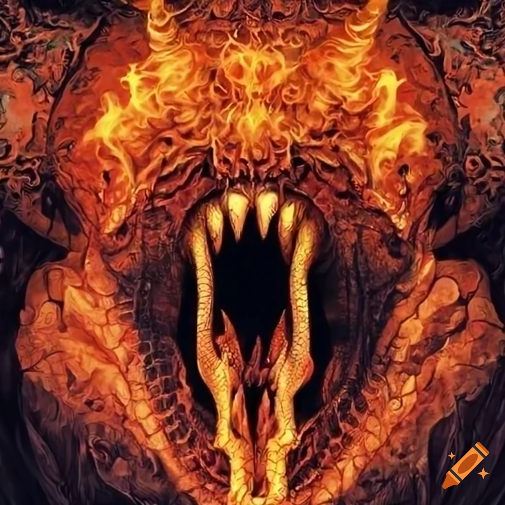 Mythical dragon breathing fire in a captivating illustration on Craiyon