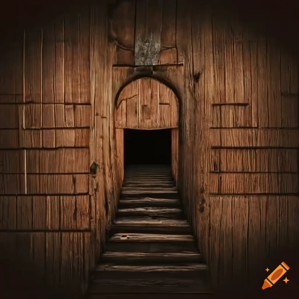 Town with wooden defensive wall on Craiyon