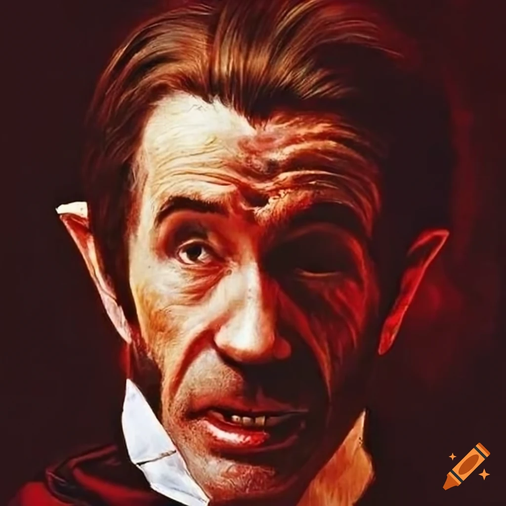 Chuck norris dressed like dracula in a norman rockwell style on Craiyon