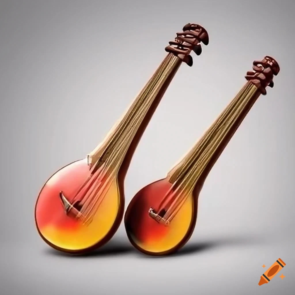 Colorful wobbly music instrument on Craiyon