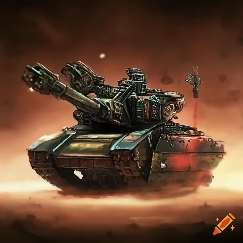 German warhammer 40k futuristic tank from the kaiser empire on Craiyon