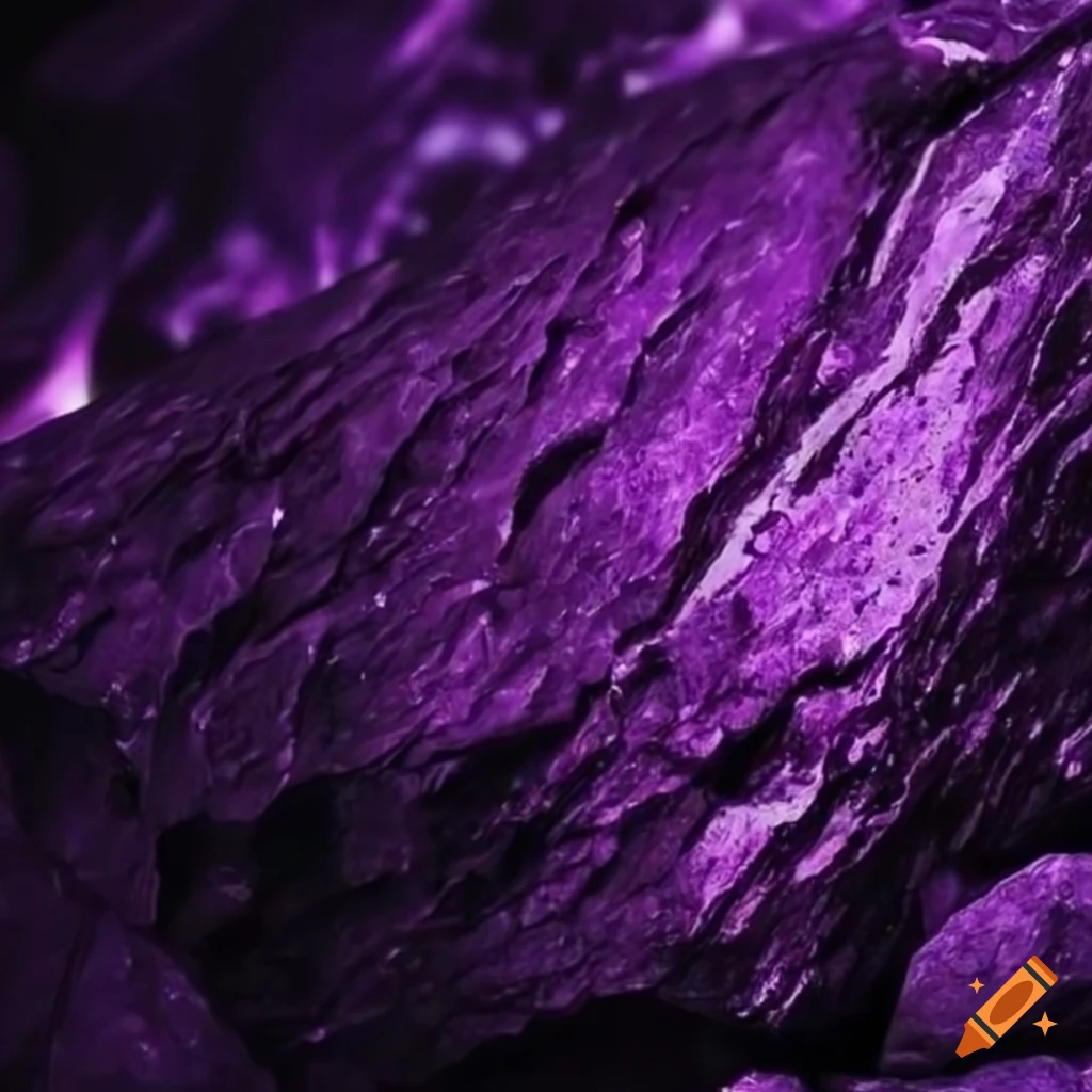 Dark purple shiny rocks background on Craiyon