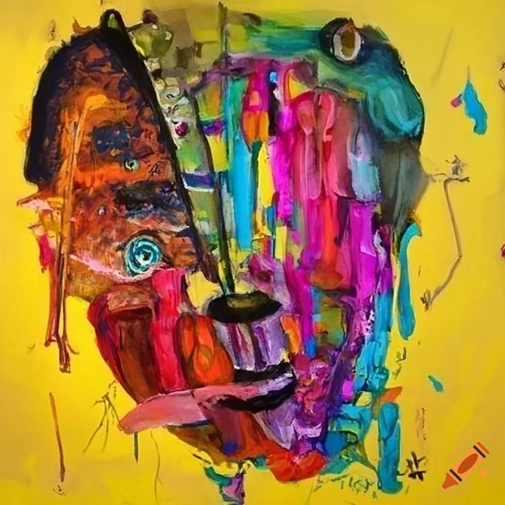 Art brut painting on Craiyon