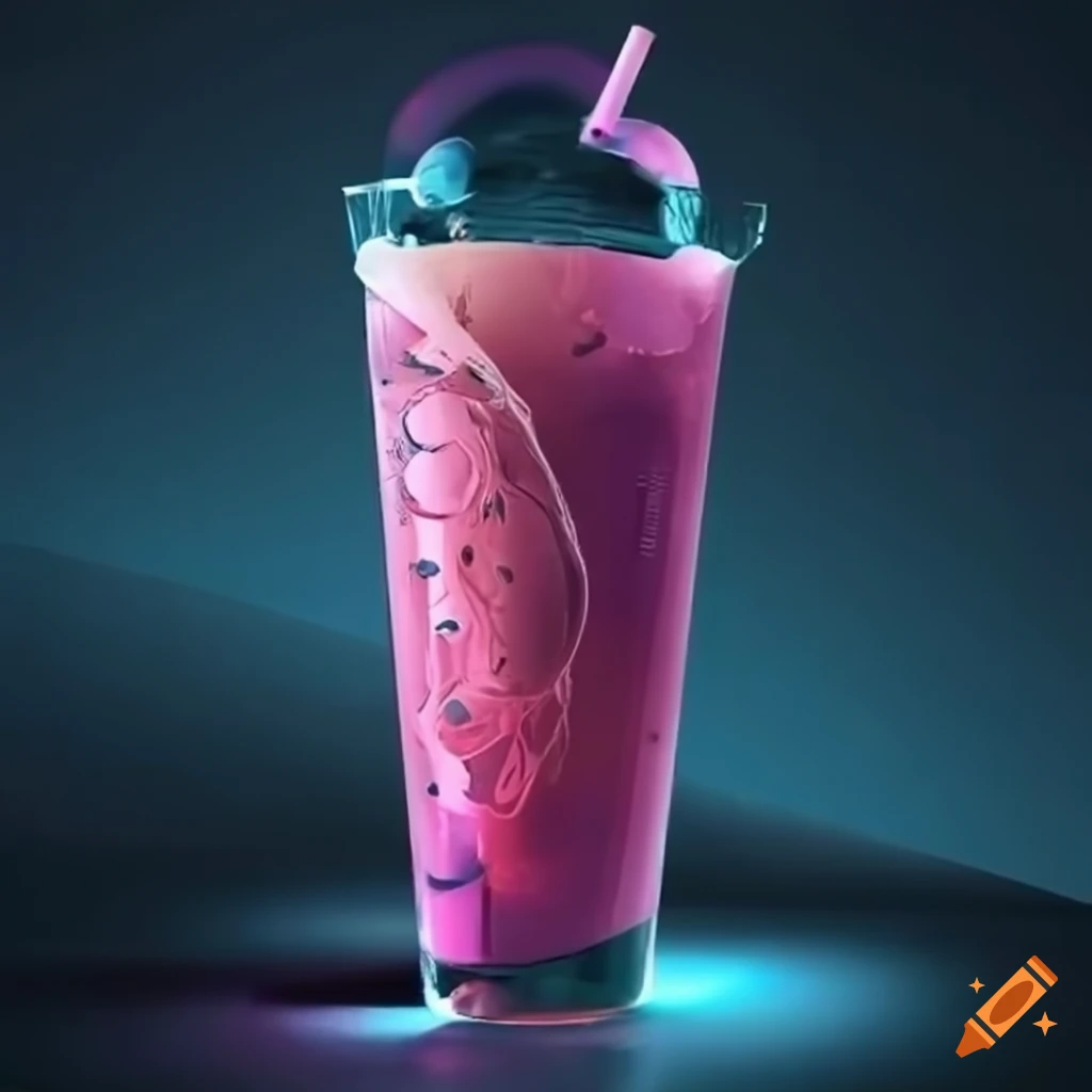 Futuristic drink advertisement on Craiyon