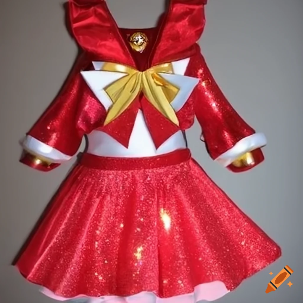 Red sailor moon sparkle outfit on Craiyon