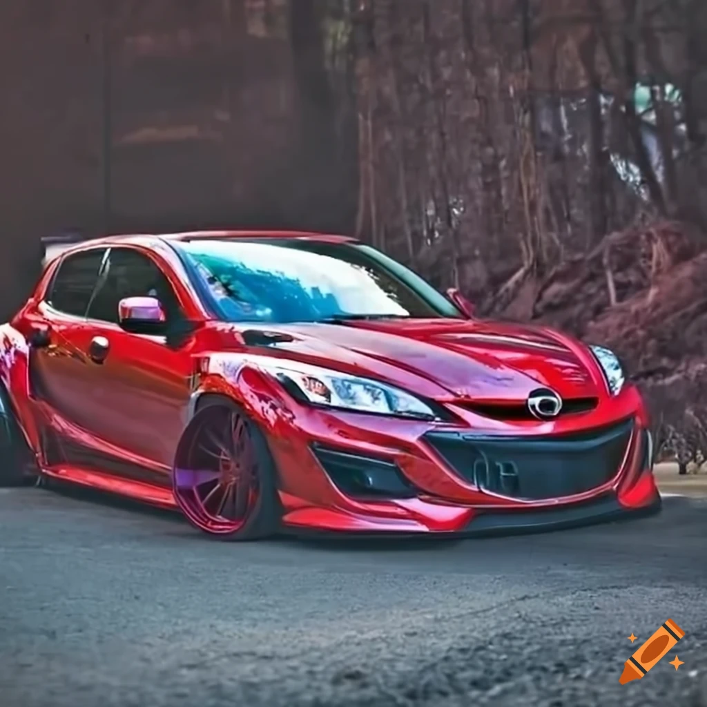 Mazdaspeed 3 widebody hatchback on Craiyon