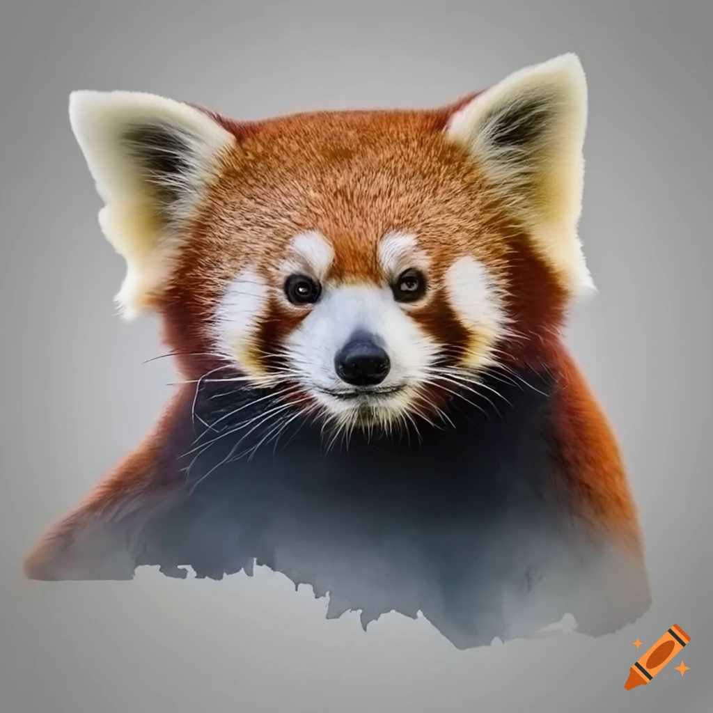 Smiling red panda portrait for kids room in watercolor on Craiyon