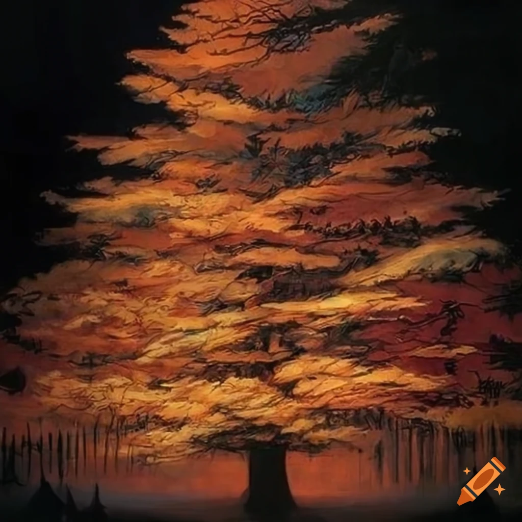 High definition image with intricate layering and stunning maple ...