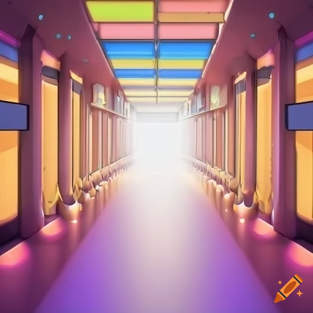 Futuristic light-colored classroom background on Craiyon