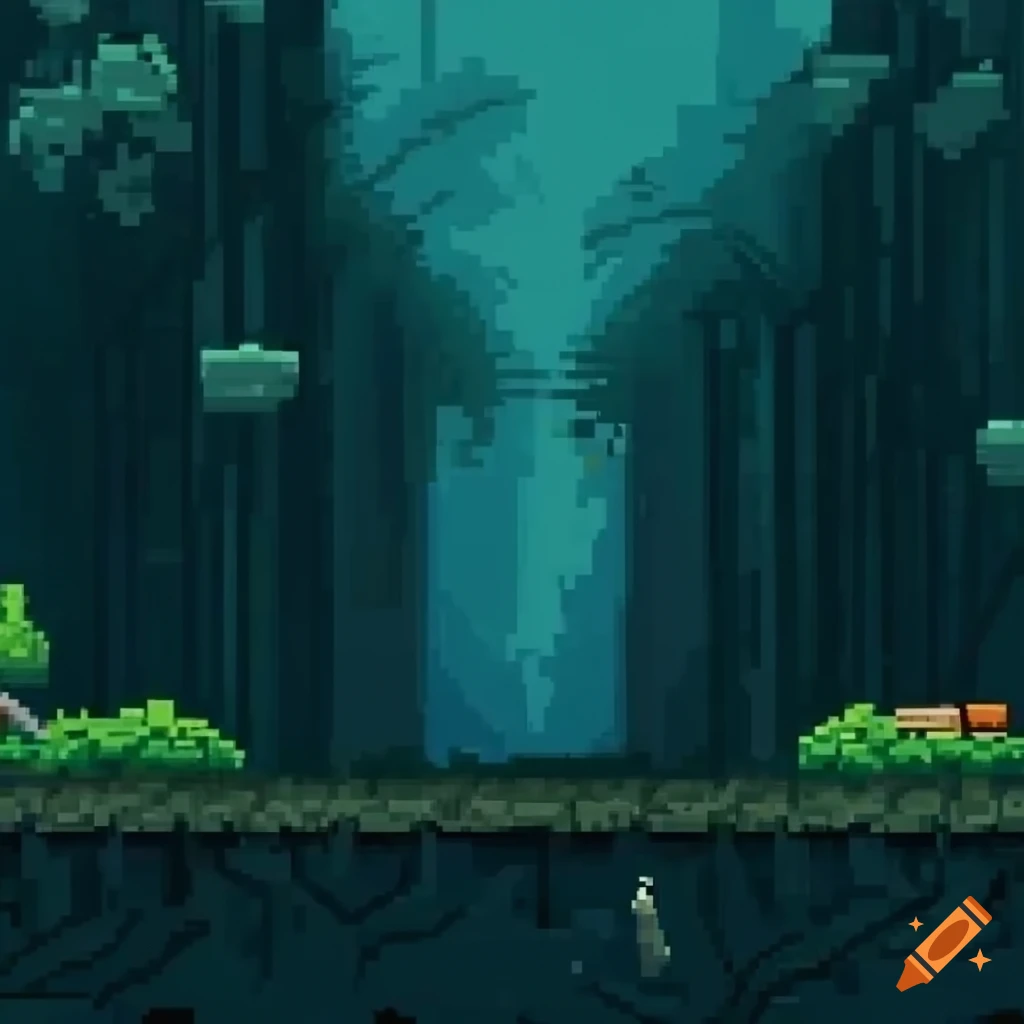 Pixel art platformer game on Craiyon