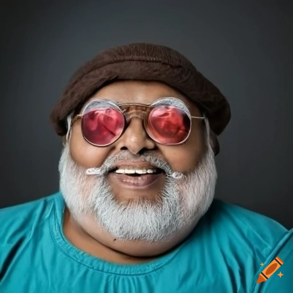 Smiling grandpa with sunglasses and a beard on Craiyon