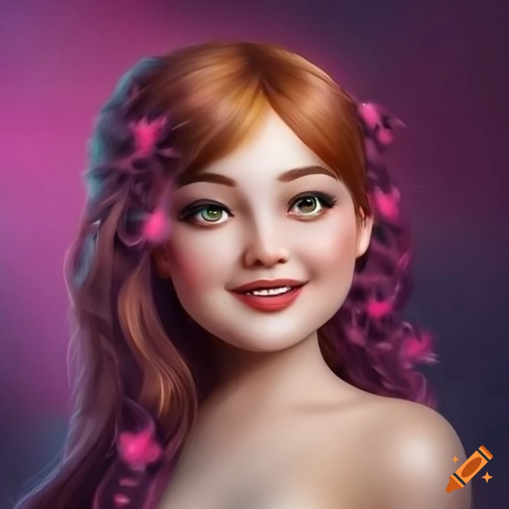 Photo-realistic mabel pines as the goddess venus on Craiyon