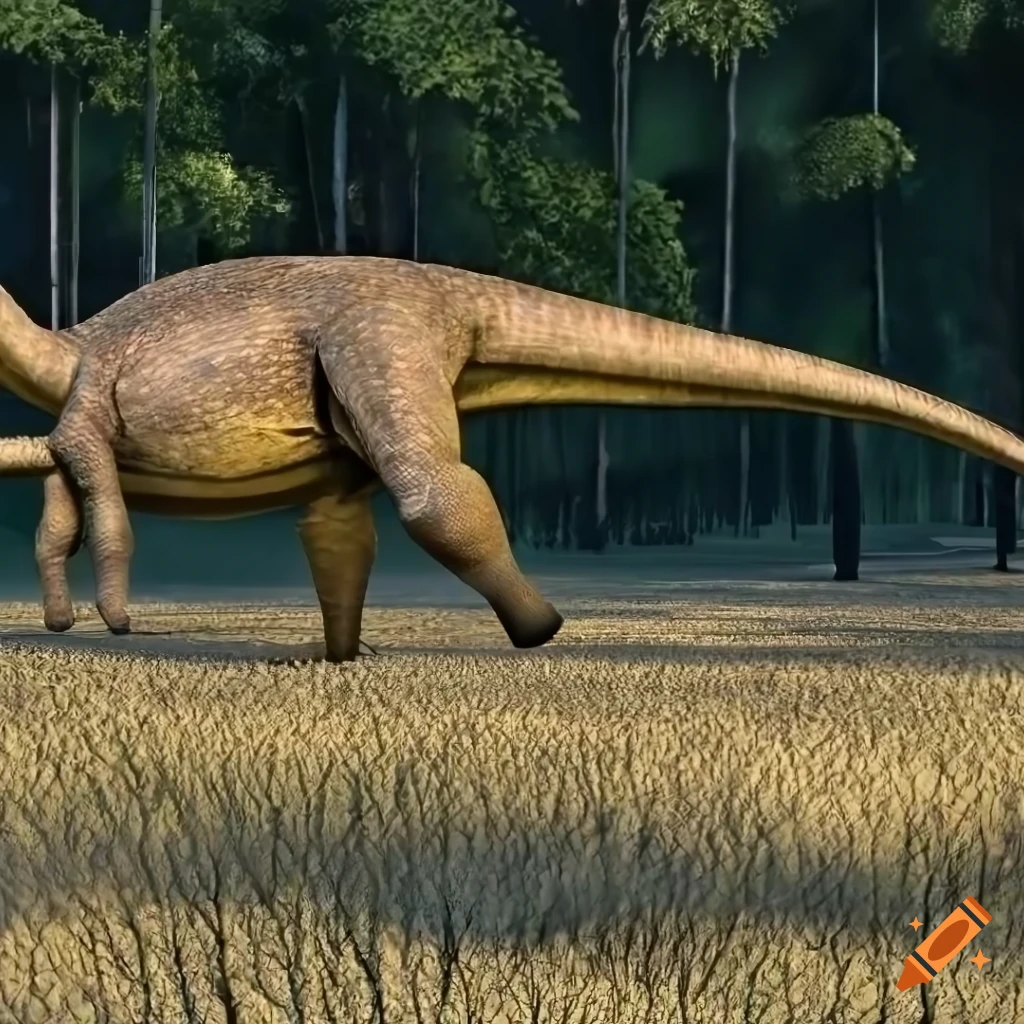 Hadrosaurus dinosaur with intricate motley color pattern and detailed ...