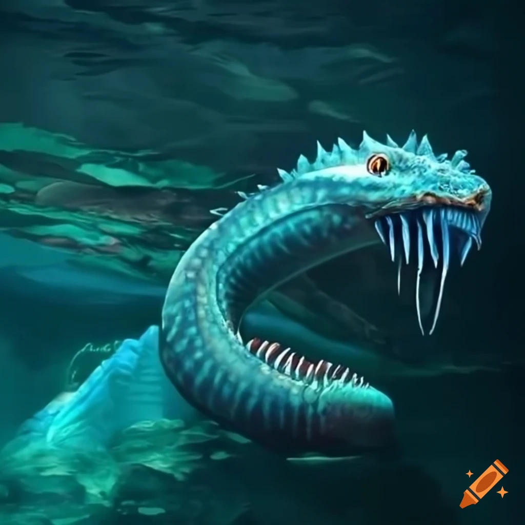 Giant sea serpent on Craiyon