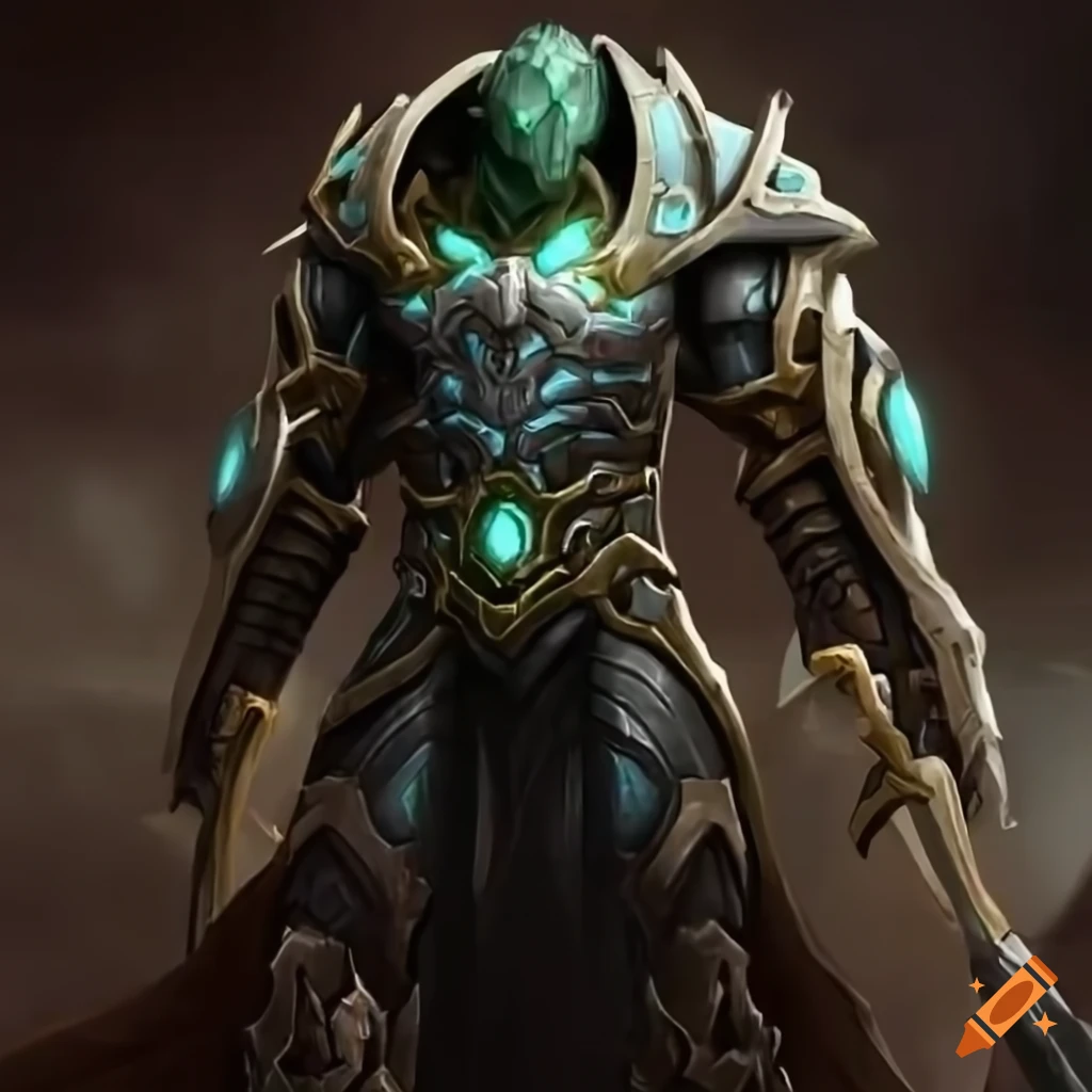 Mix of hero protoss and war from darksiders universe on Craiyon