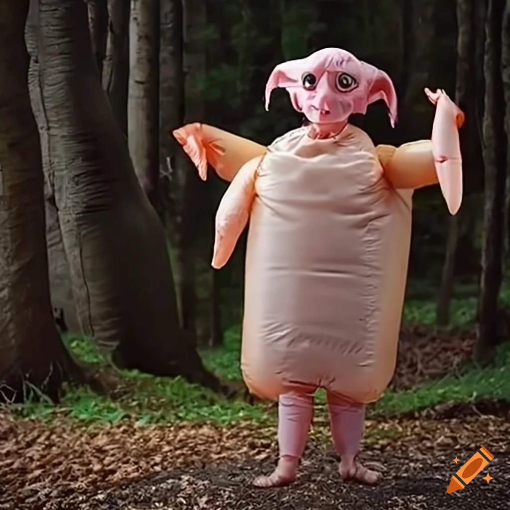 Child in inflatable dobby costume on Craiyon