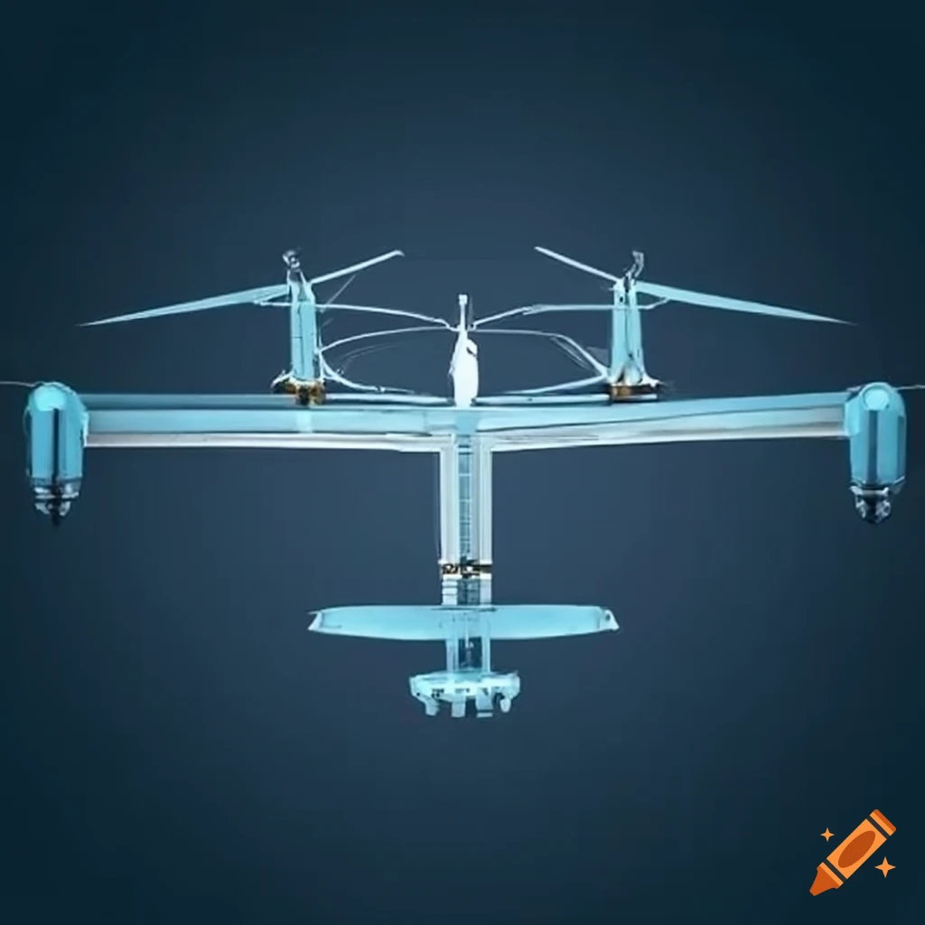 Tail sitter aerial vehicle blueprint on Craiyon