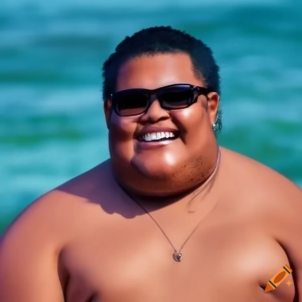 Smiling Hawaiian Man With Black Square Glasses On Craiyon