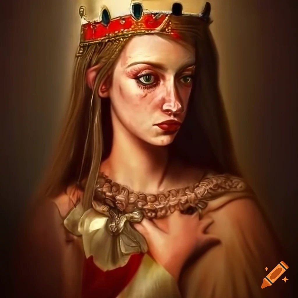Hyper realistic detailed portrait of Saint Tamar, Empress of Georgia on ...