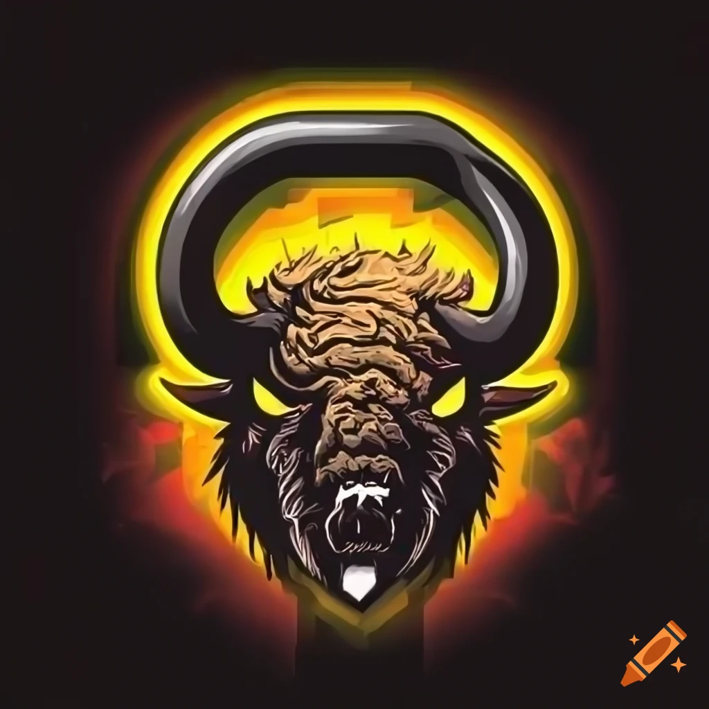 Cyber incident response team logo with a bison theme on Craiyon