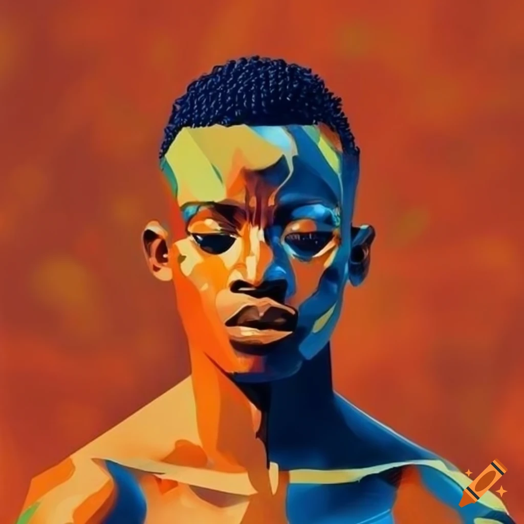 Abstract creative image of african men on Craiyon