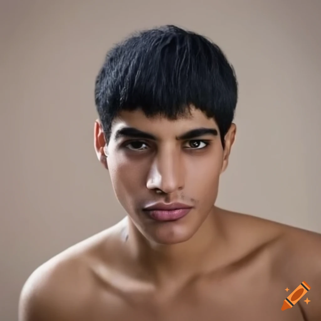 Portrait of a man with arabic features and wavy black hair on Craiyon