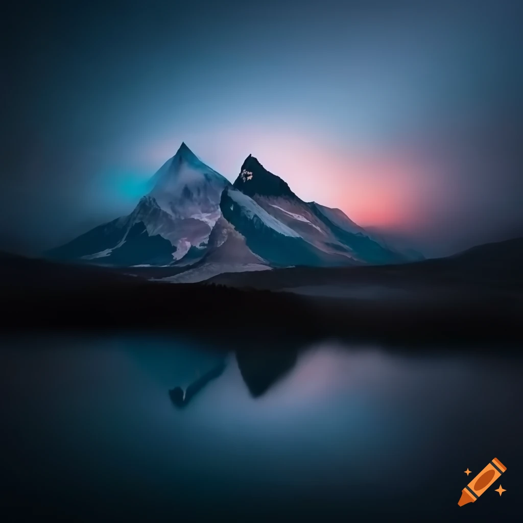 Mountain landscape on Craiyon