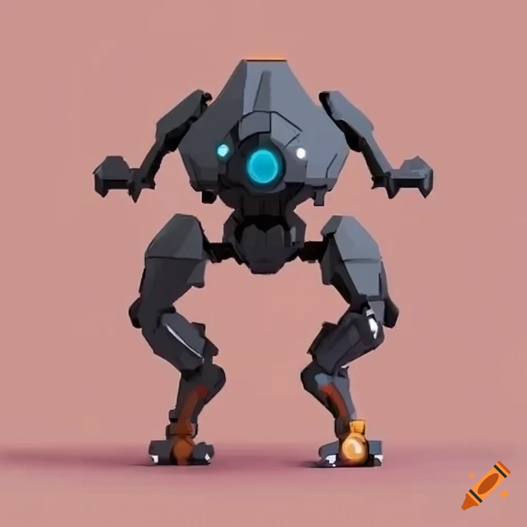 Minimalist mech design featuring a fig on Craiyon