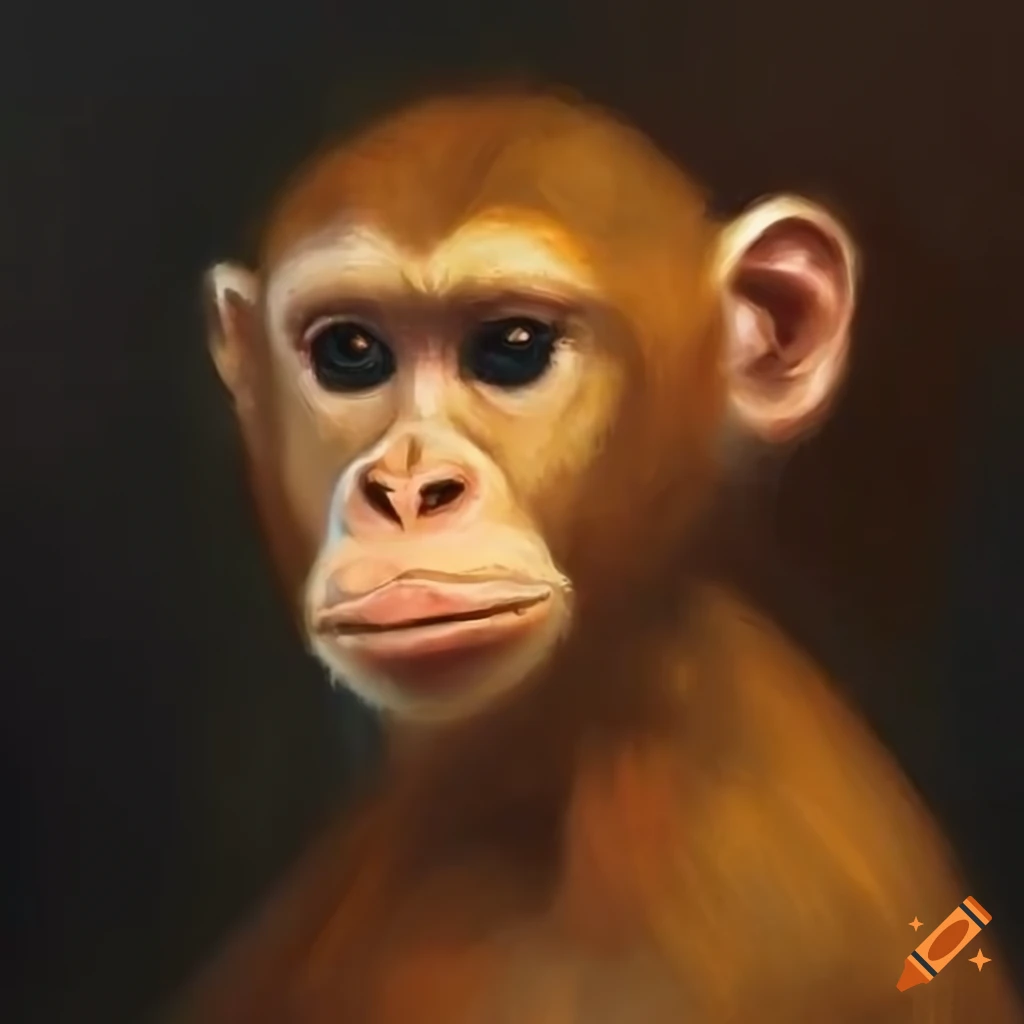 Monkey painting on Craiyon