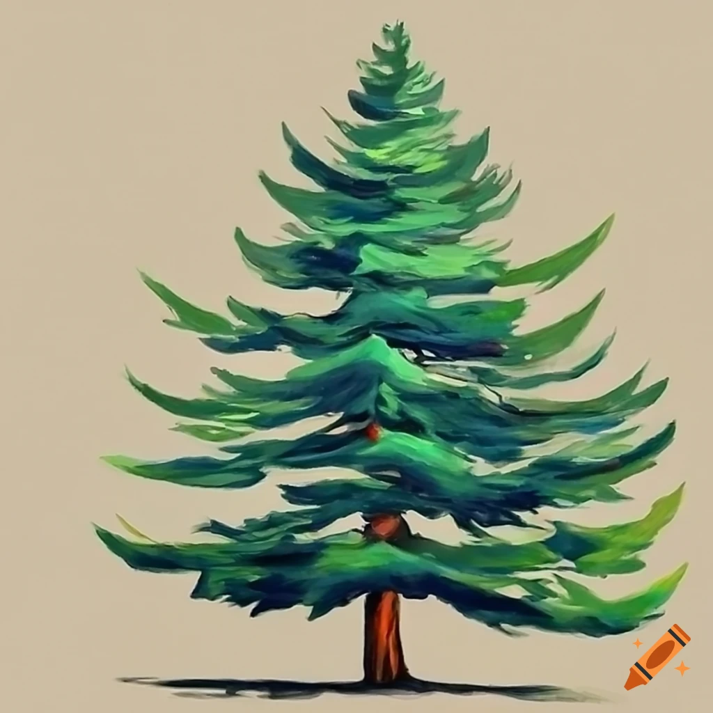 Simple pine tree on Craiyon