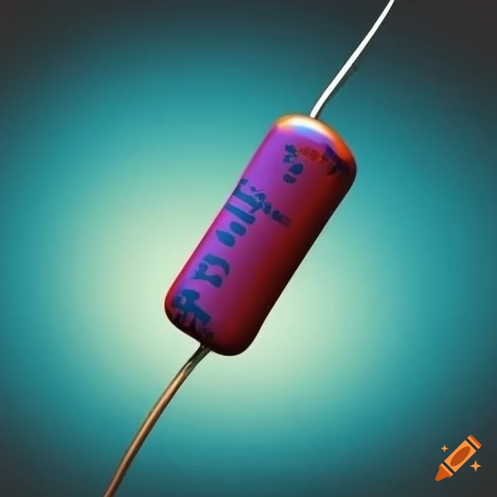 Capacitor in an electrical circuit on Craiyon