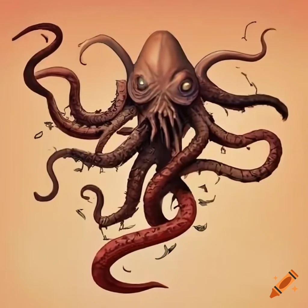 Kraken tentacles grappling in the ocean depths on Craiyon