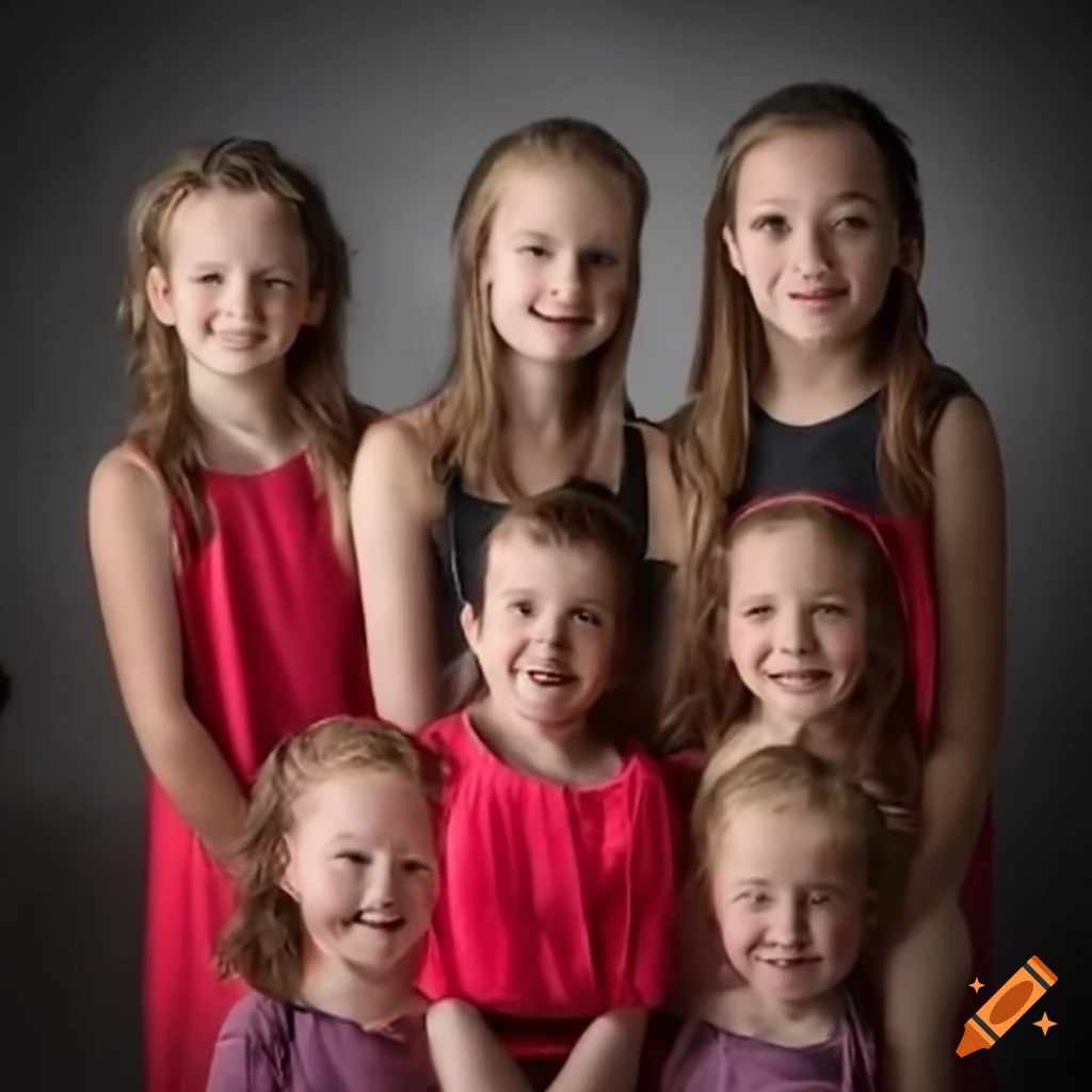 Group of nine people on Craiyon