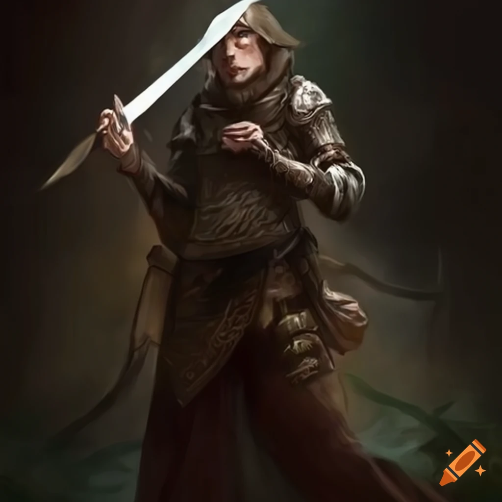 Rebellious rogue with a sword on Craiyon