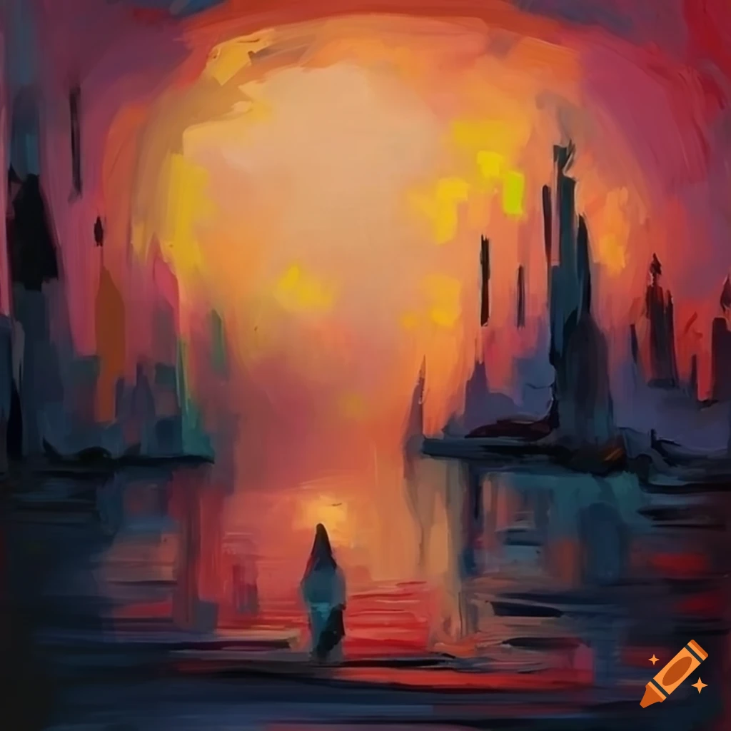 Morrowind minimalist impressionist painting on Craiyon