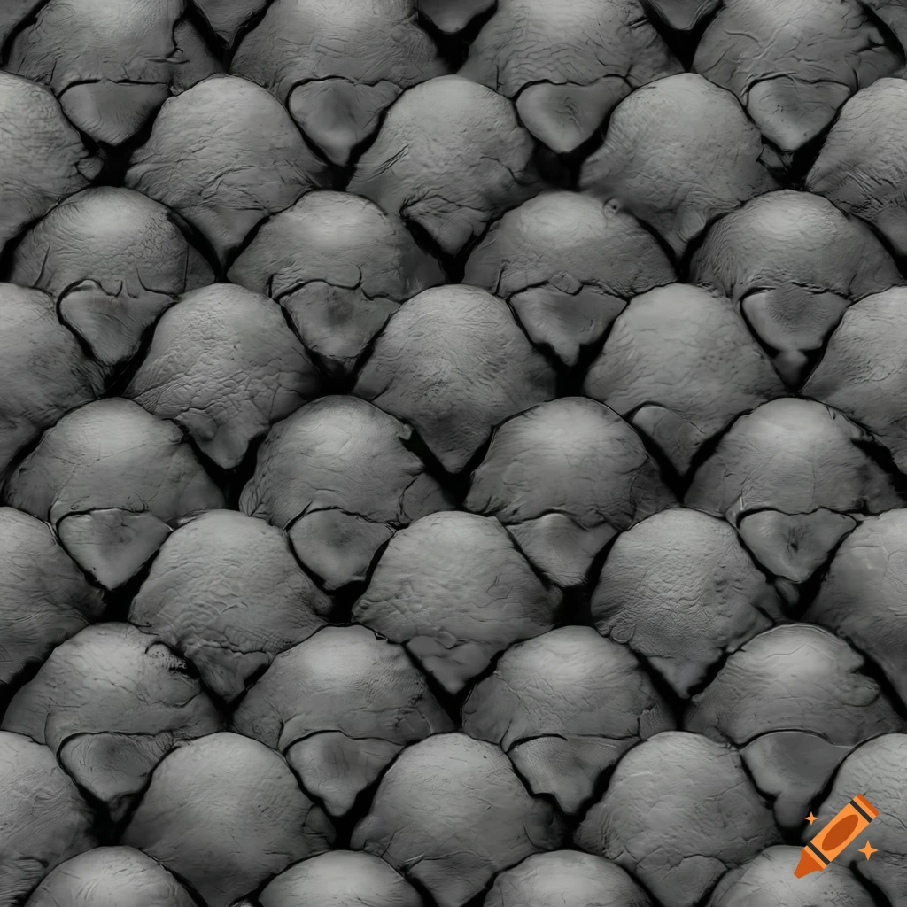 Seamless grayscale fish scale texture in 2d on Craiyon
