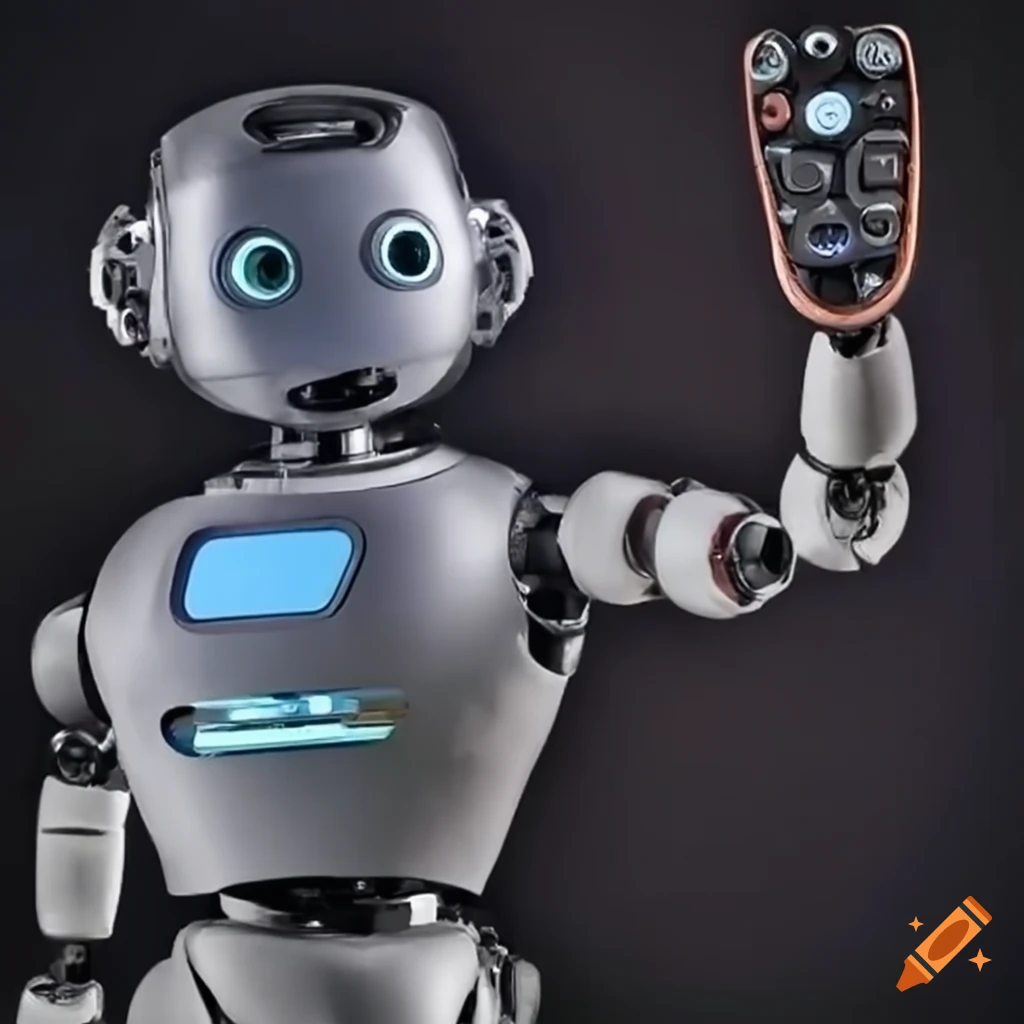 Television remote mixed with a robot on Craiyon
