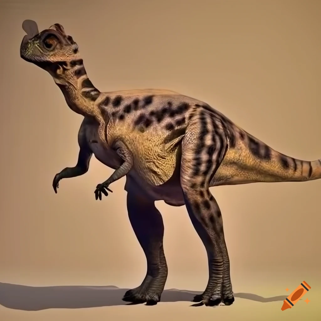 Pachycephalosaurus dinosaur in its natural prehistoric environment with ...